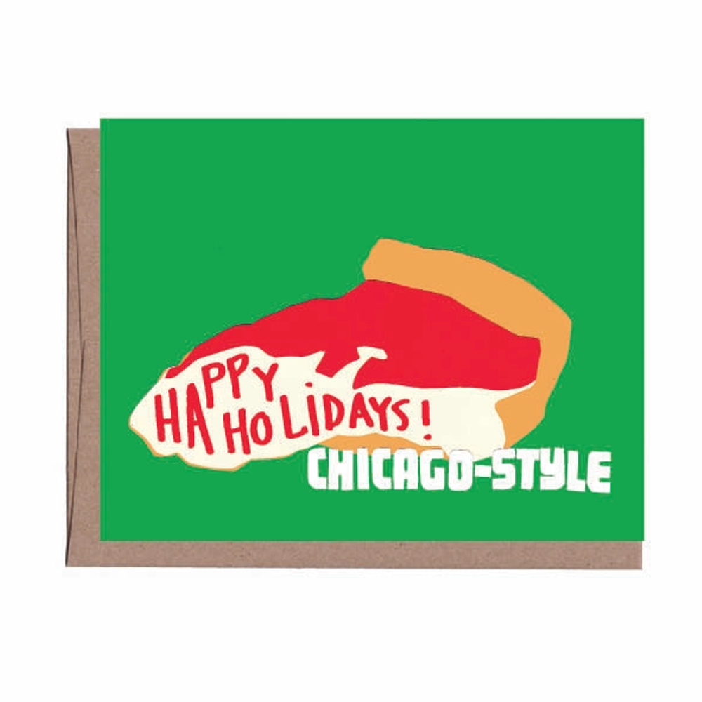 BOXED Chicago Deep Dish Christmas Card – Foursided